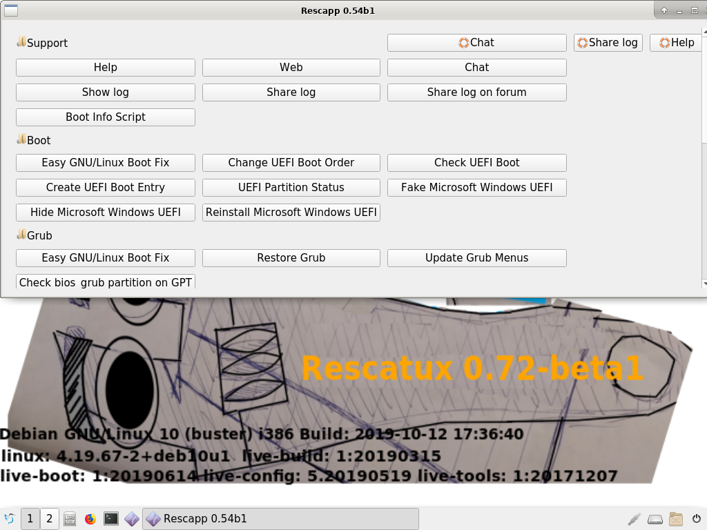 Rescatux 0.72-beta1 released